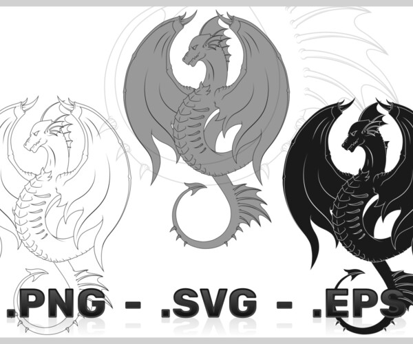 ArtStation - Winged Dragon Vector Design | Artworks