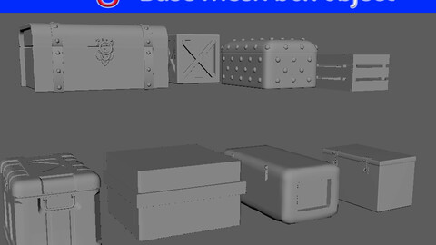 ArtStation - 8 base mesh box object | Game Assets