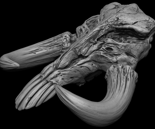 ArtStation - 3D PRINTABLE MYTHOSAUR SKULL AND HORNS PACK - THE ...