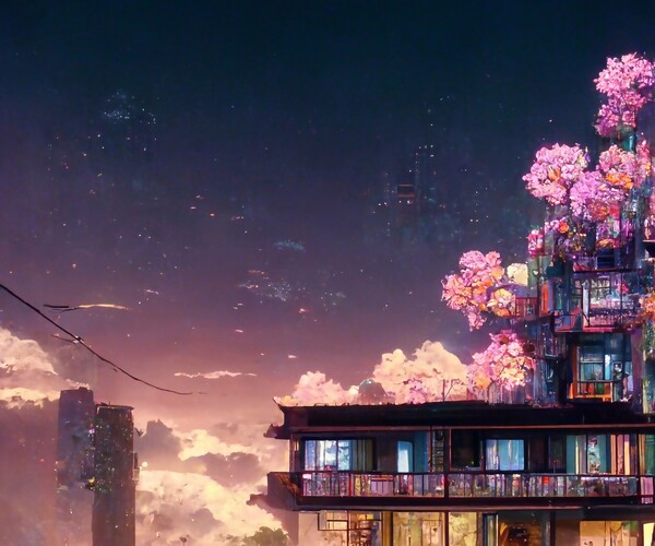 ArtStation - Anime architectural section Shinkai Makoto style | Artworks