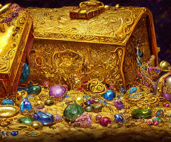 ArtStation - Alibaba cave treasure chest pirate 1000 png collection ...