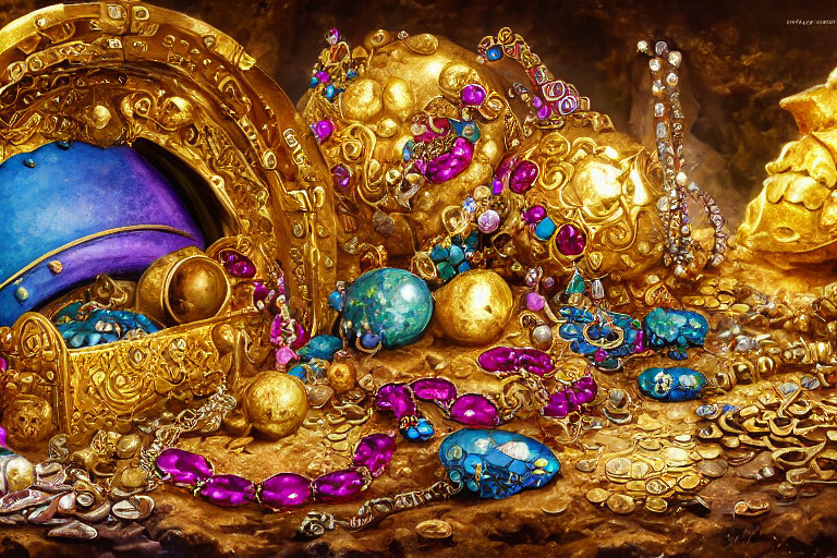 ArtStation - Alibaba cave treasure chest pirate 1000 png collection ...