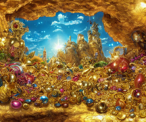 ArtStation - Alibaba cave treasure chest pirate 1000 png collection ...