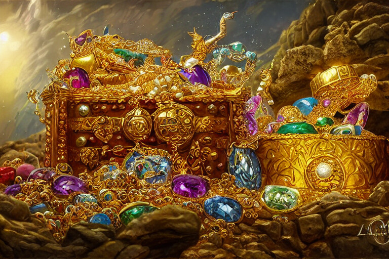 ArtStation - Alibaba cave treasure chest pirate 1000 png collection ...
