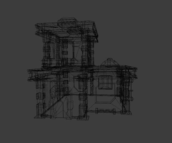 ArtStation - SCI FI BUILDING GAME READY LOW POLY | Game Assets