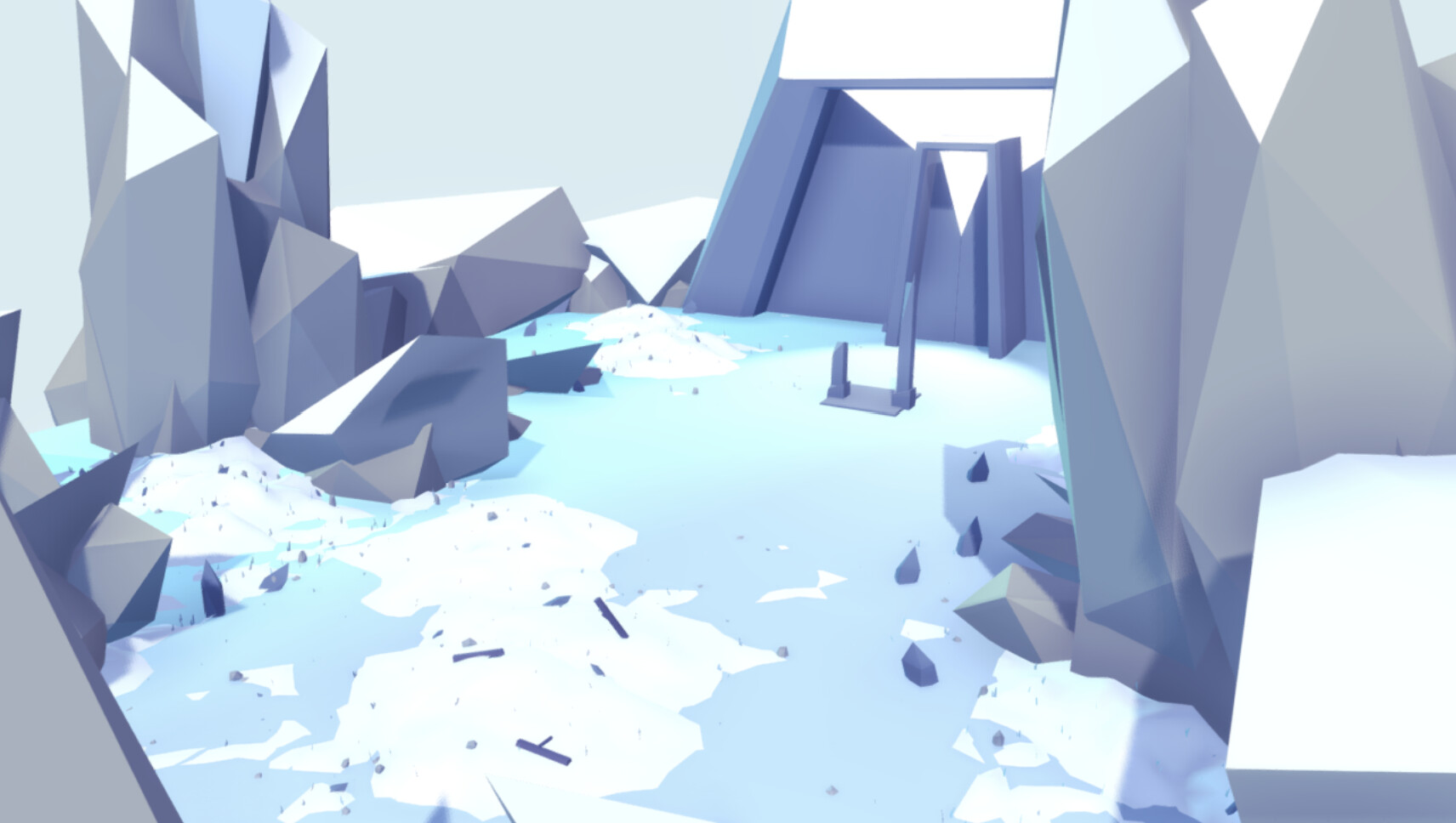 ArtStation - A door in snow - Low poly stylized environment | Game Assets