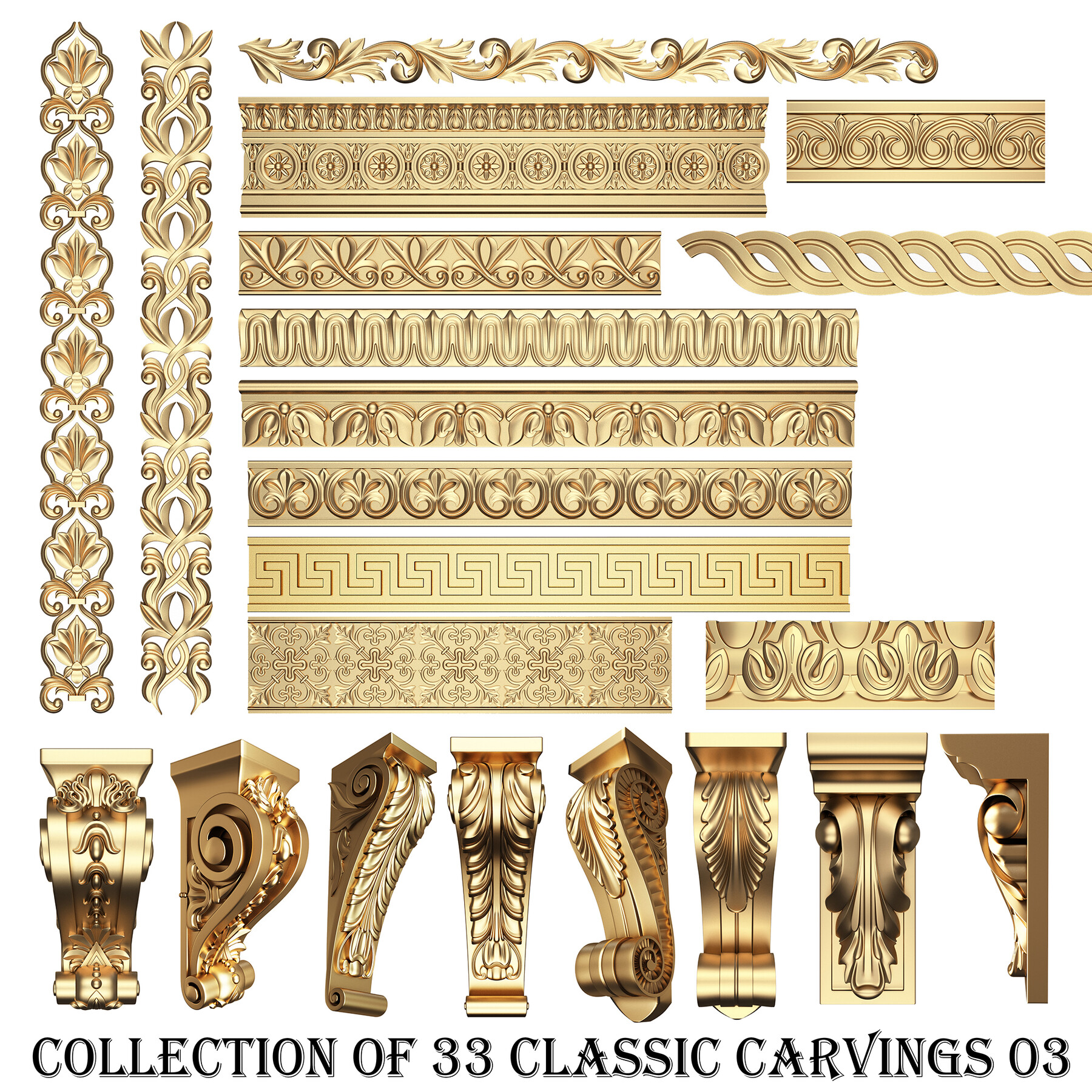 ArtStation - Collection of 170 Classic Carvings 06 | Resources