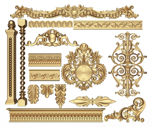 ArtStation - Collection of 170 Classic Carvings 06 | Resources