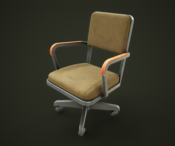 ArtStation - Vintage office chair | Game Assets