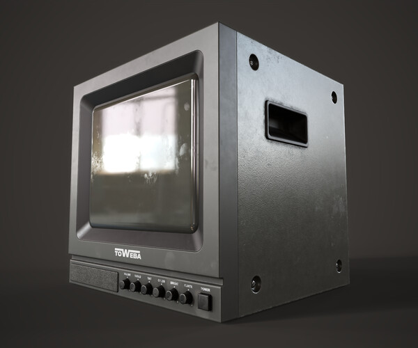 ArtStation - Portable square old TV | Game Assets