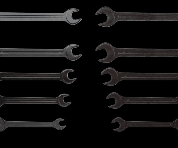 ArtStation - Low poly wrenches pack | Resources