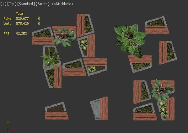 ArtStation - Modular Planters with bench | Resources