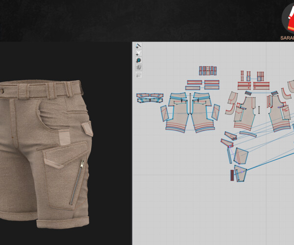 ArtStation - Men`s Shorts | Game Assets