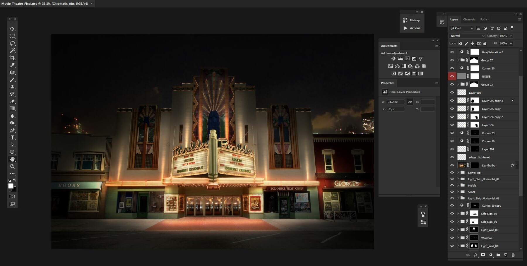 ArtStation - TUTORIAL - Boulder Theatre - Photoshop | Tutorials