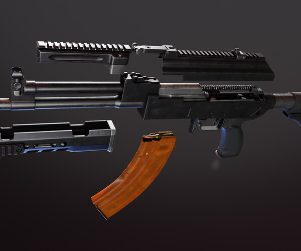 ArtStation - Custom AK MB47 rifle | Game Assets