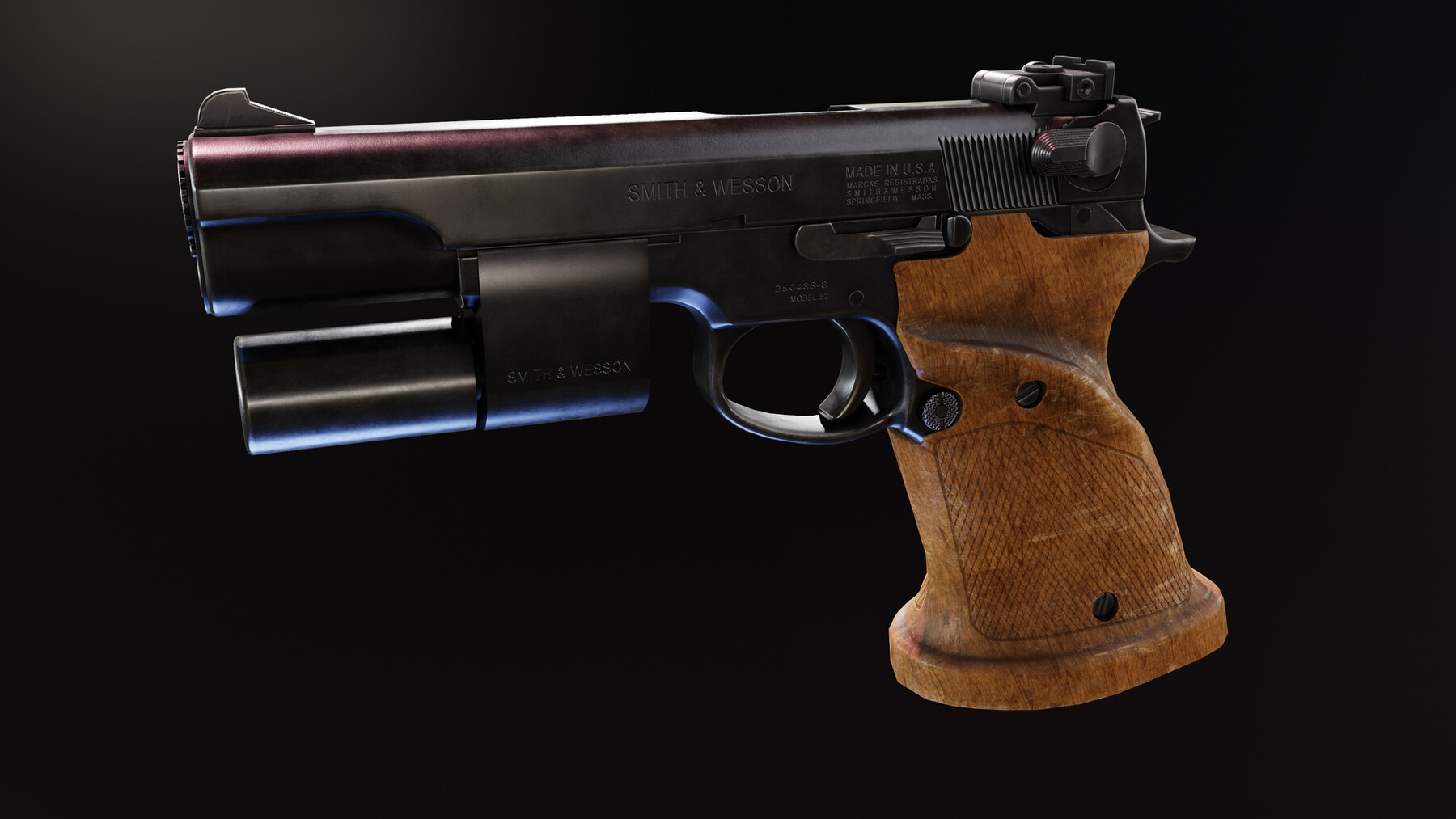 ArtStation - Smith and Wesson Model 52 | Game Assets