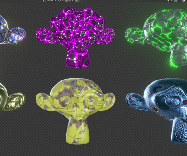 ArtStation - Procedural Sci-Fi Shaders for Blender | Resources