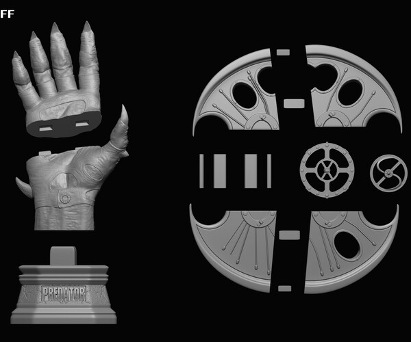 ArtStation - Predator 2 Smart Disc with Predator Hand File STL – OBJ ...
