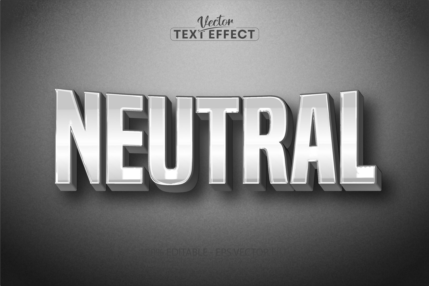 ArtStation - Neutral editable text effect, shiny luxury silver text style | Artworks