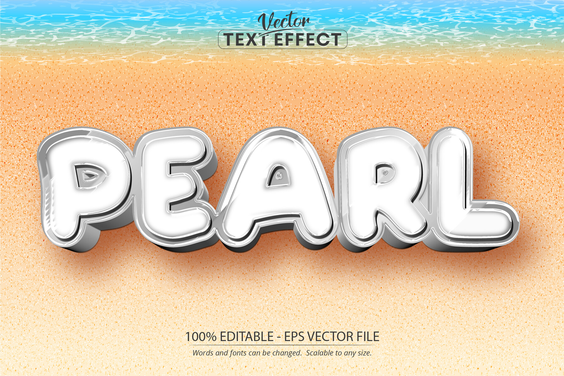 ArtStation - Pearl text effect, editable comic and cartoon text style ...