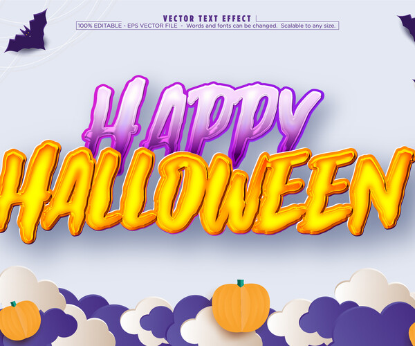 ArtStation - Halloween text effect, editable comic and cartoon text ...