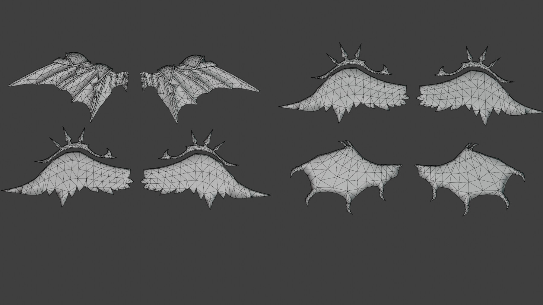ArtStation - 4 wings pack for games | Game Assets