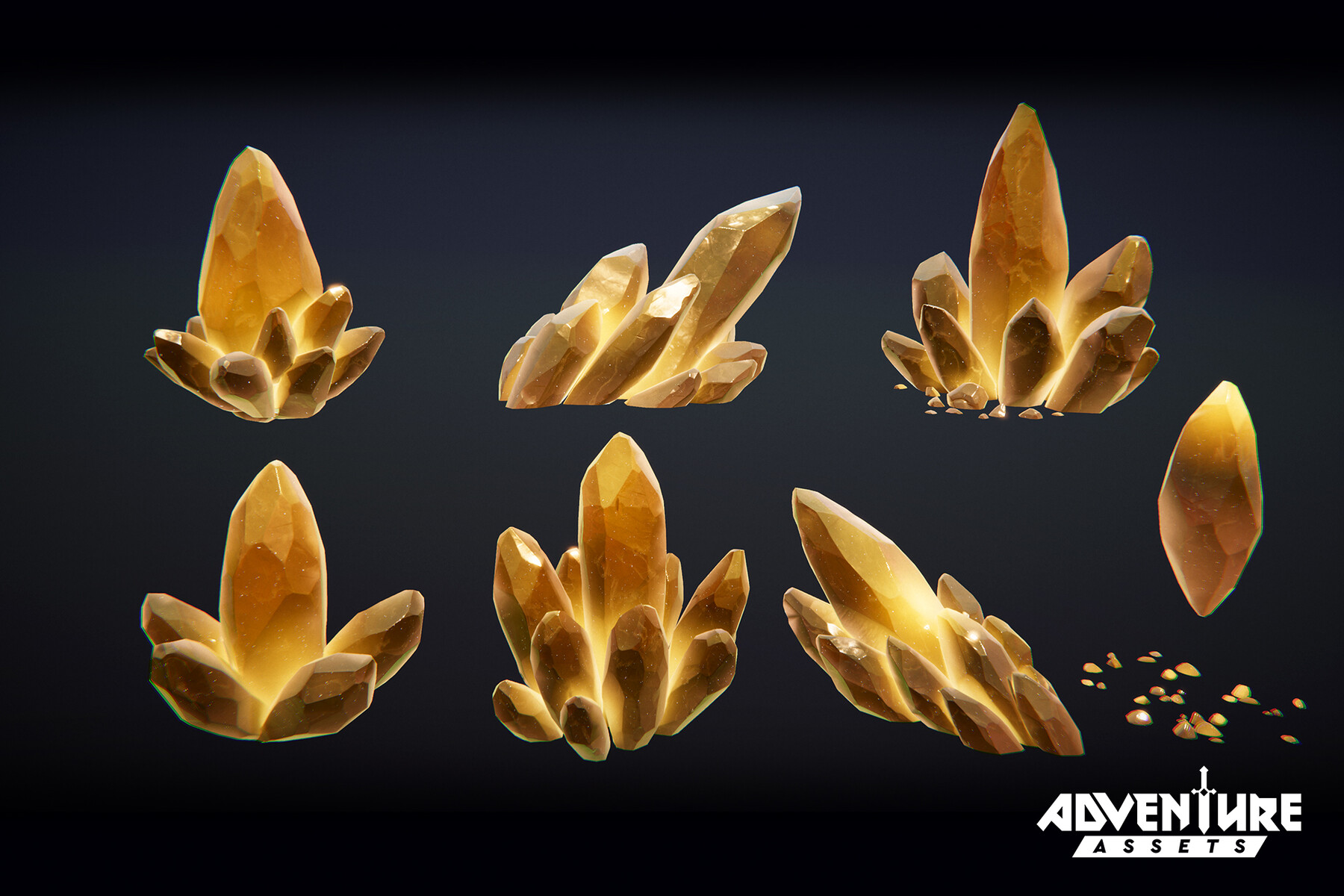 ArtStation - Ultimate Crystals Pack (Game Ready) | Game Assets