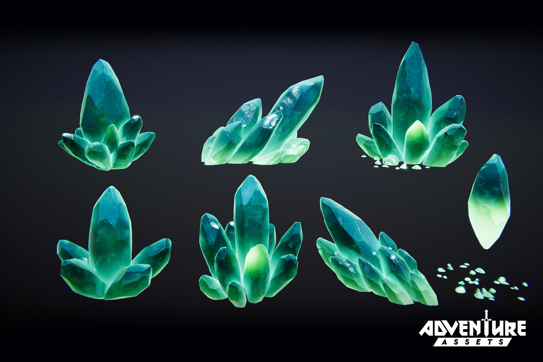 ArtStation - Ultimate Crystals Pack (Game Ready) | Game Assets
