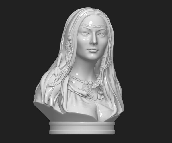ArtStation - Native American Female Bust Statue 220919 3D print model ...