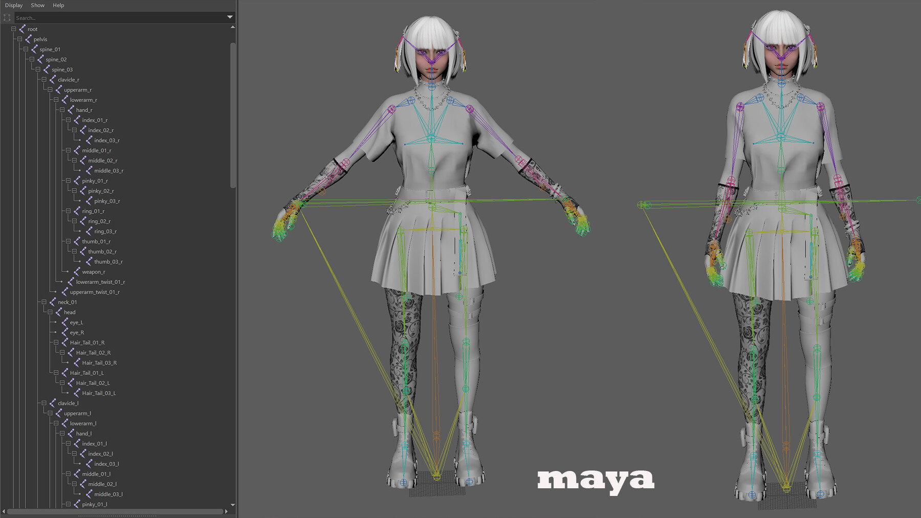 ArtStation - Rocker Girl HANNA | Game Assets