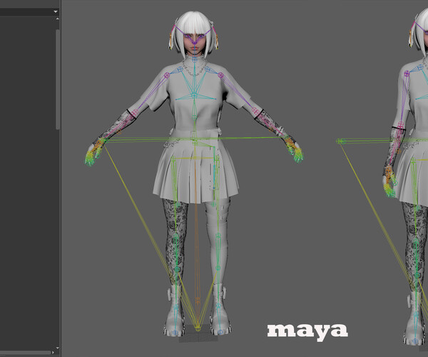 ArtStation - Rocker Girl HANNA | Game Assets