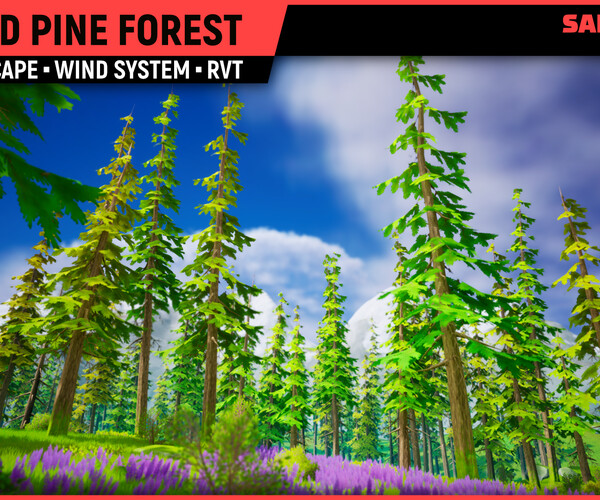 ArtStation - Stylized Pine Forest | Game Assets