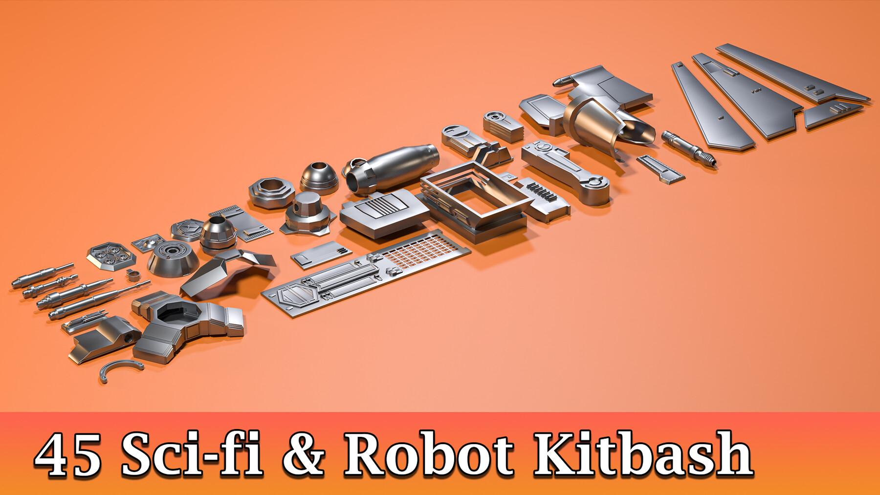 ArtStation - 45 Sci-Fi & Robot Kitbash | Resources
