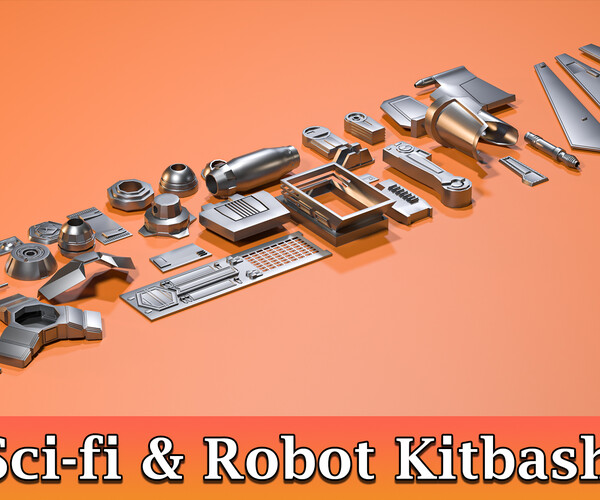 ArtStation - 45 Sci-Fi & Robot Kitbash | Resources