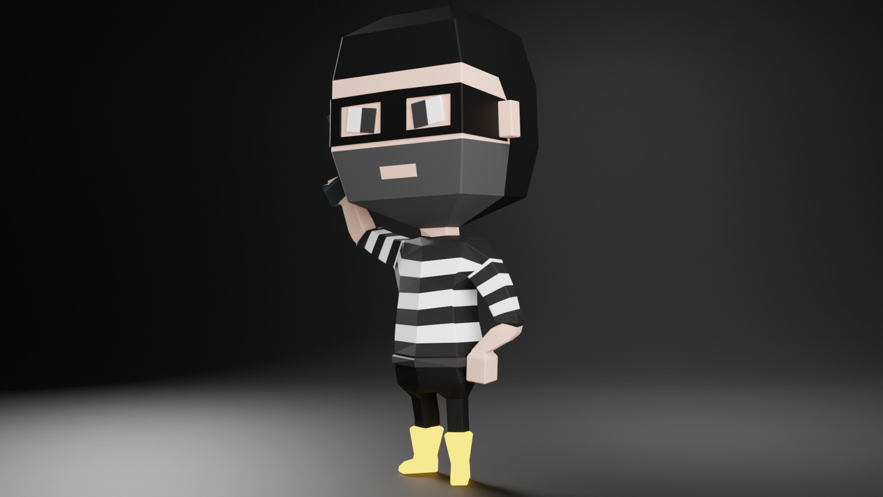 ArtStation - Thief Low Poly Rigged & Animated 3D Model | Resources