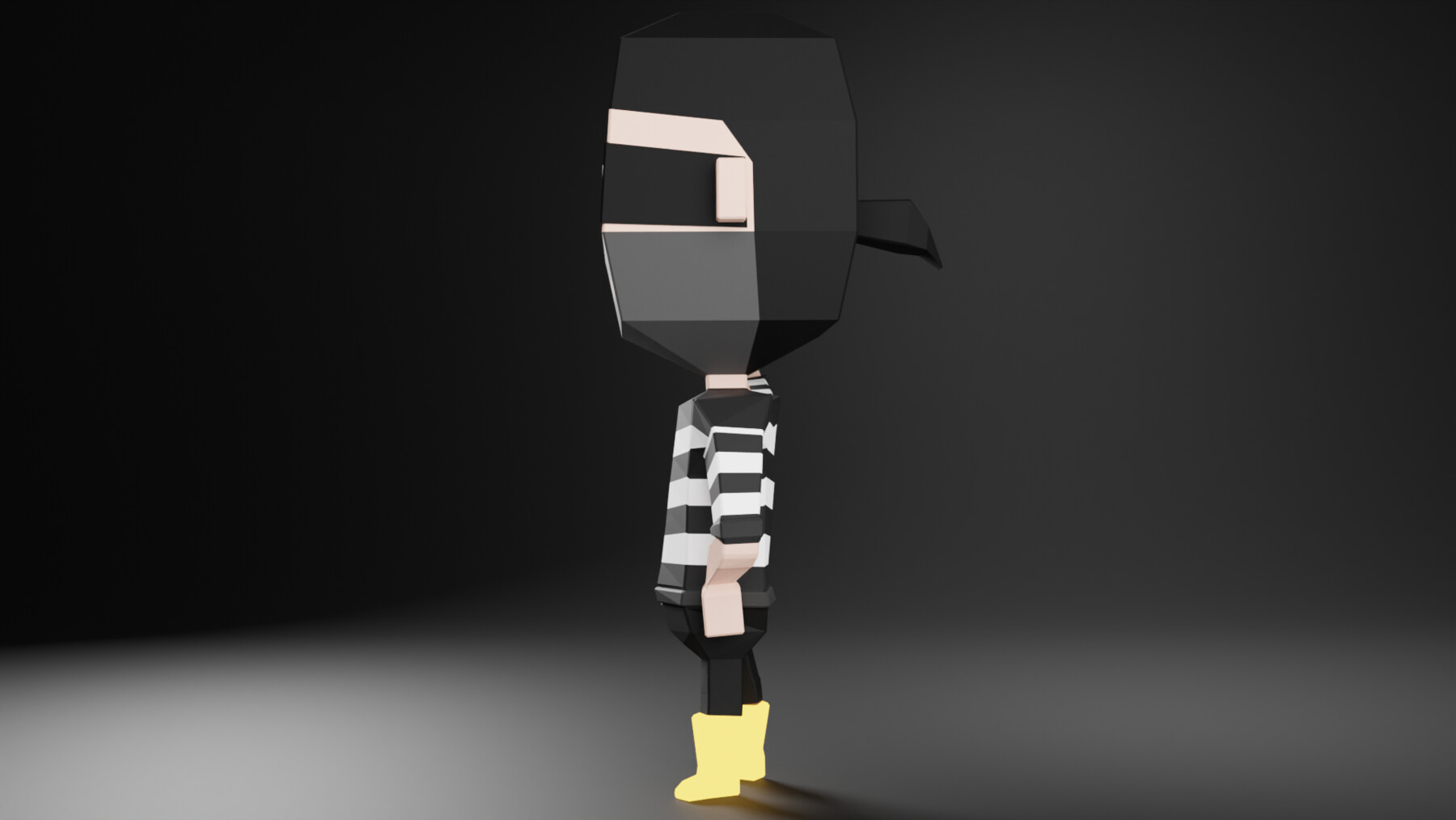 ArtStation - Thief Low Poly Rigged & Animated 3D Model | Resources