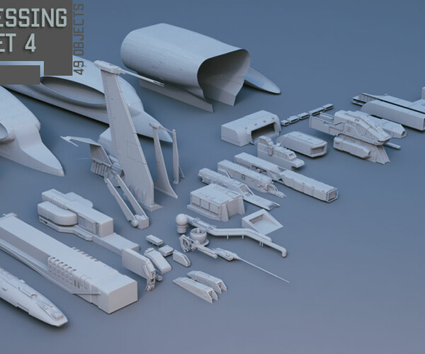 ArtStation - Scifi Kitbash Set 04 | Resources