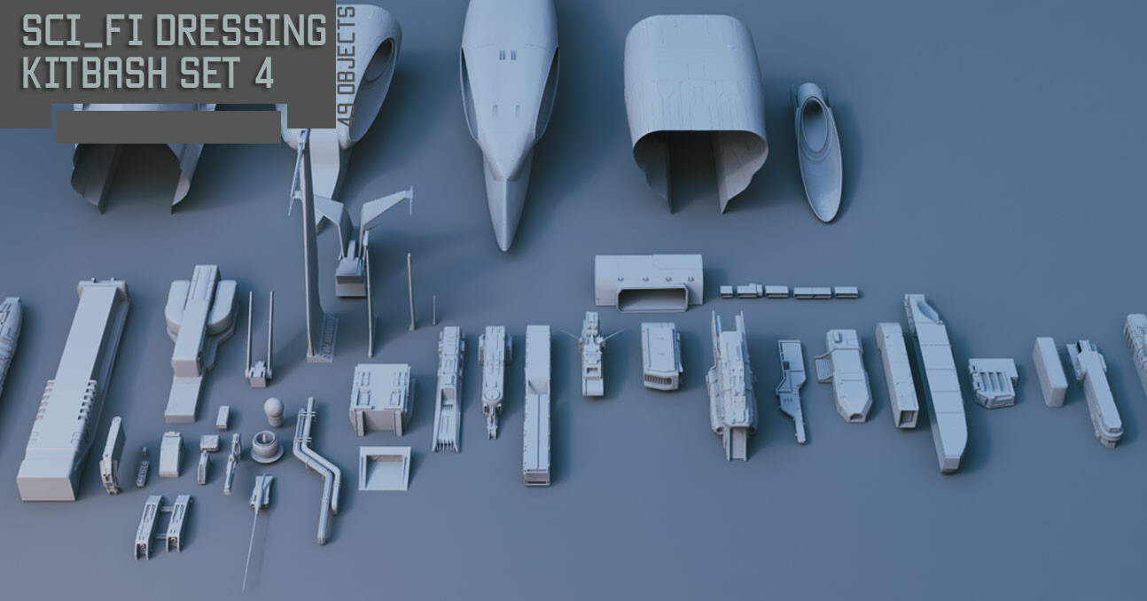 ArtStation - Scifi Kitbash Set 04 | Resources