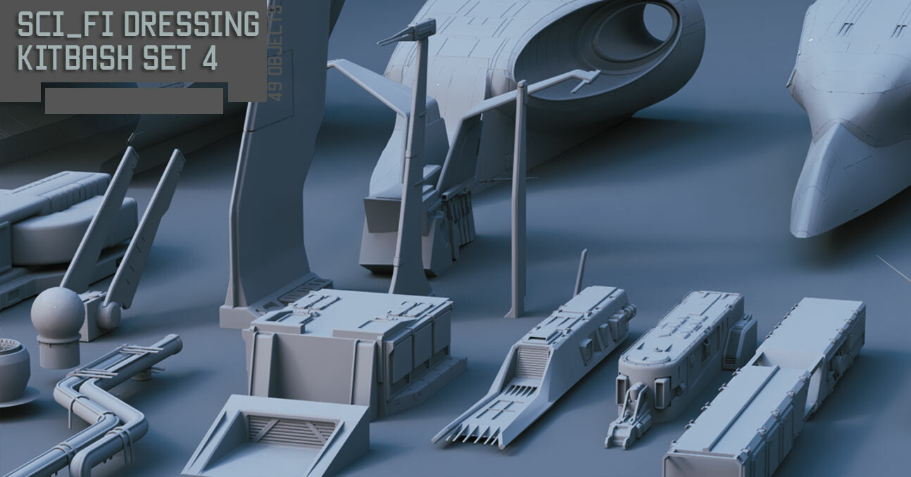 ArtStation - Scifi Kitbash Set 04 | Resources
