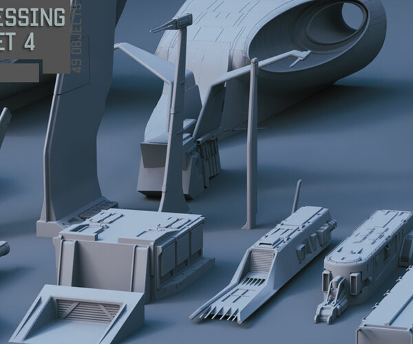 ArtStation - Scifi Kitbash Set 04 | Resources