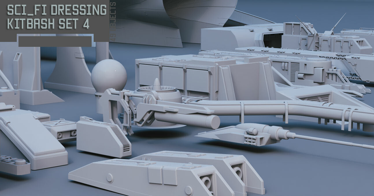 ArtStation - Scifi Kitbash Set 04 | Resources