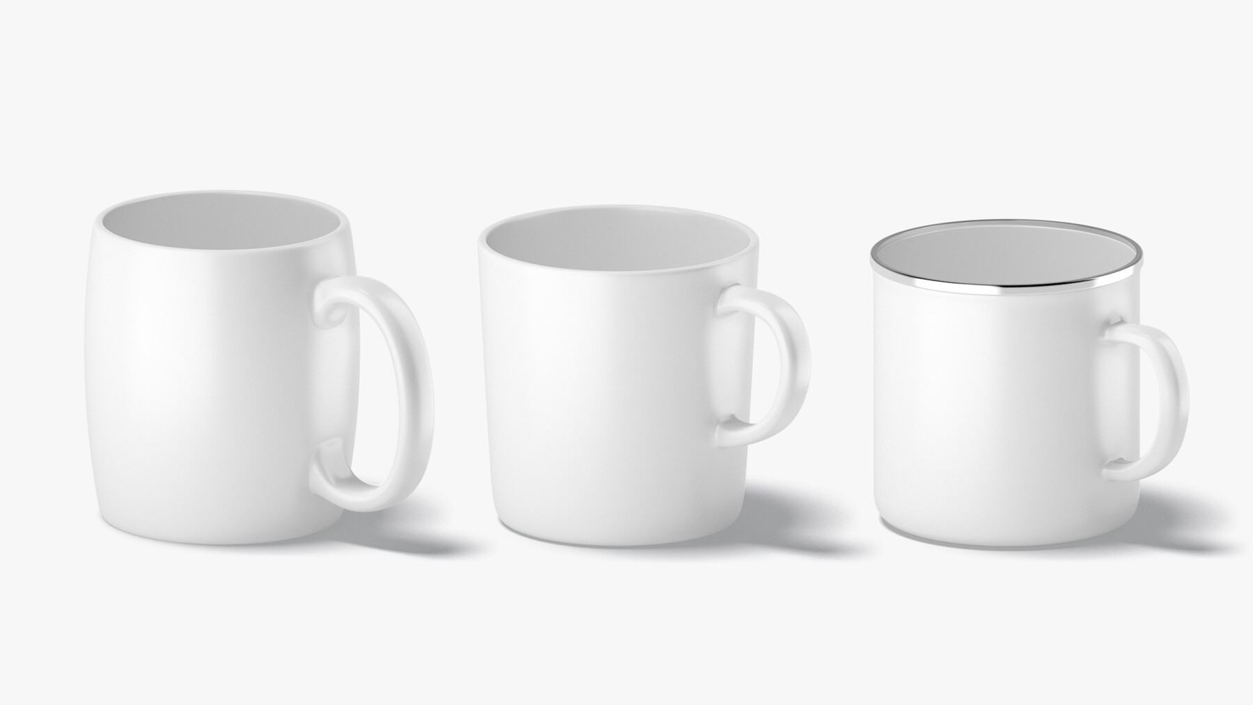 ArtStation - 10 Ceramic Mugs Shapes - white mugs various forms and ...