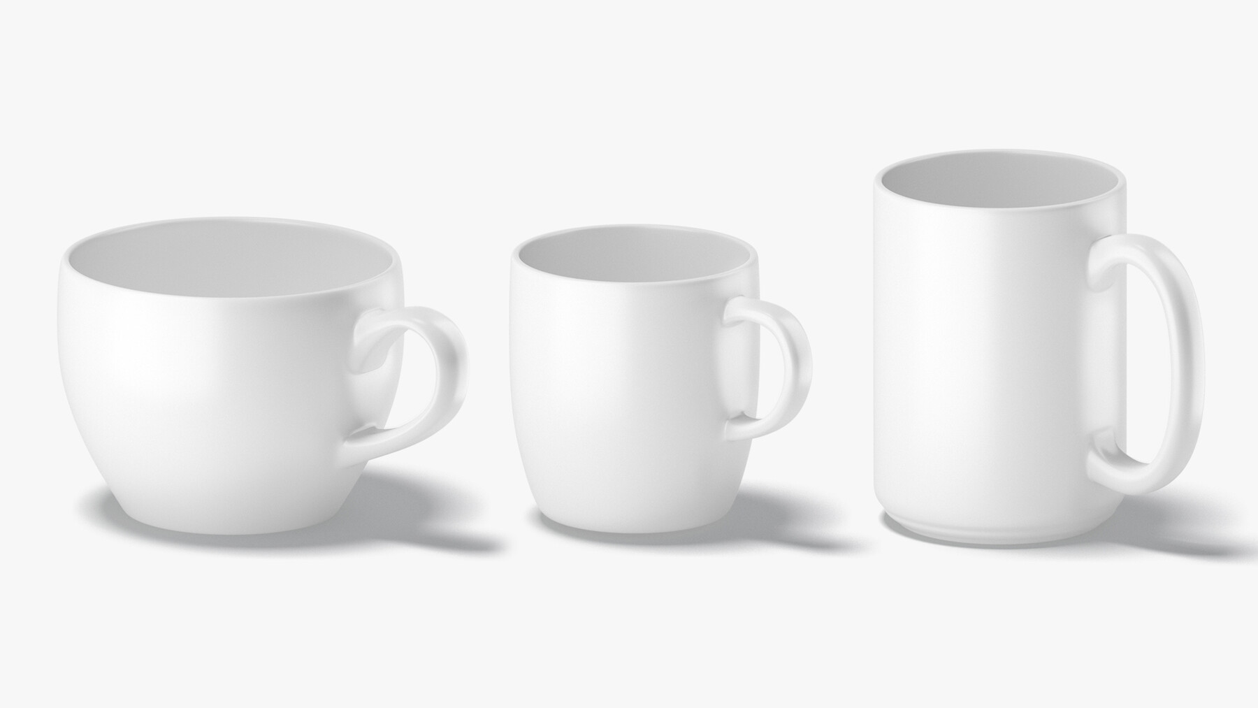 ArtStation - 10 Ceramic Mugs Shapes - white mugs various forms and ...