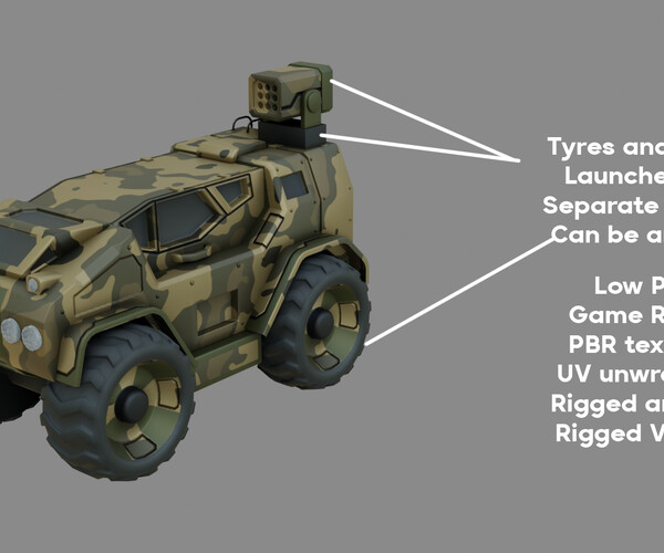ArtStation - Sci-Fi Military Vehicle - Game Ready - PBR | Game Assets