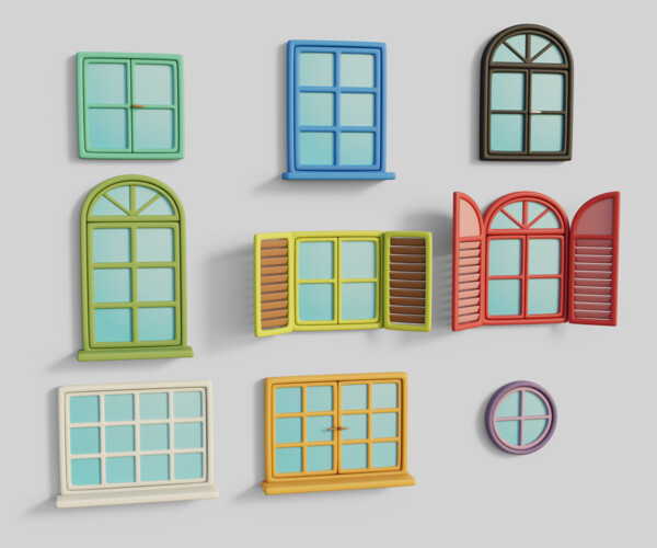ArtStation - Cartoon Windows Collection 1 | Game Assets