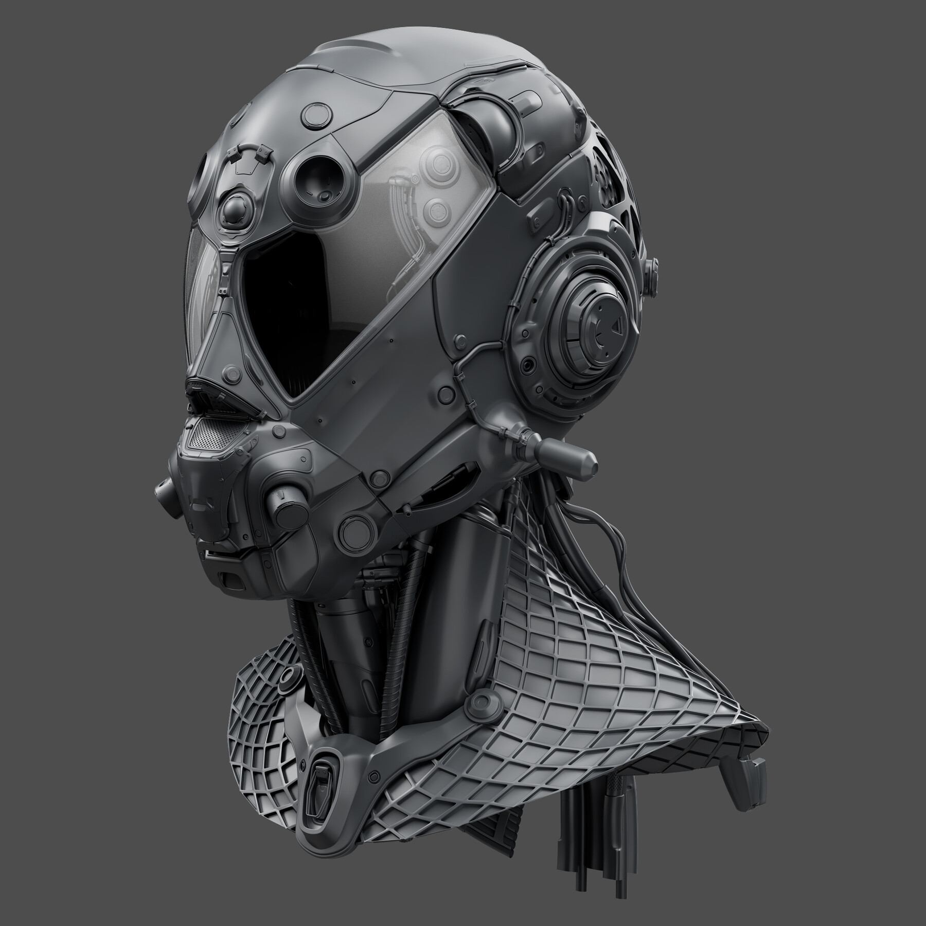 ArtStation - Realistic Cyberpunk Helmet | Resources