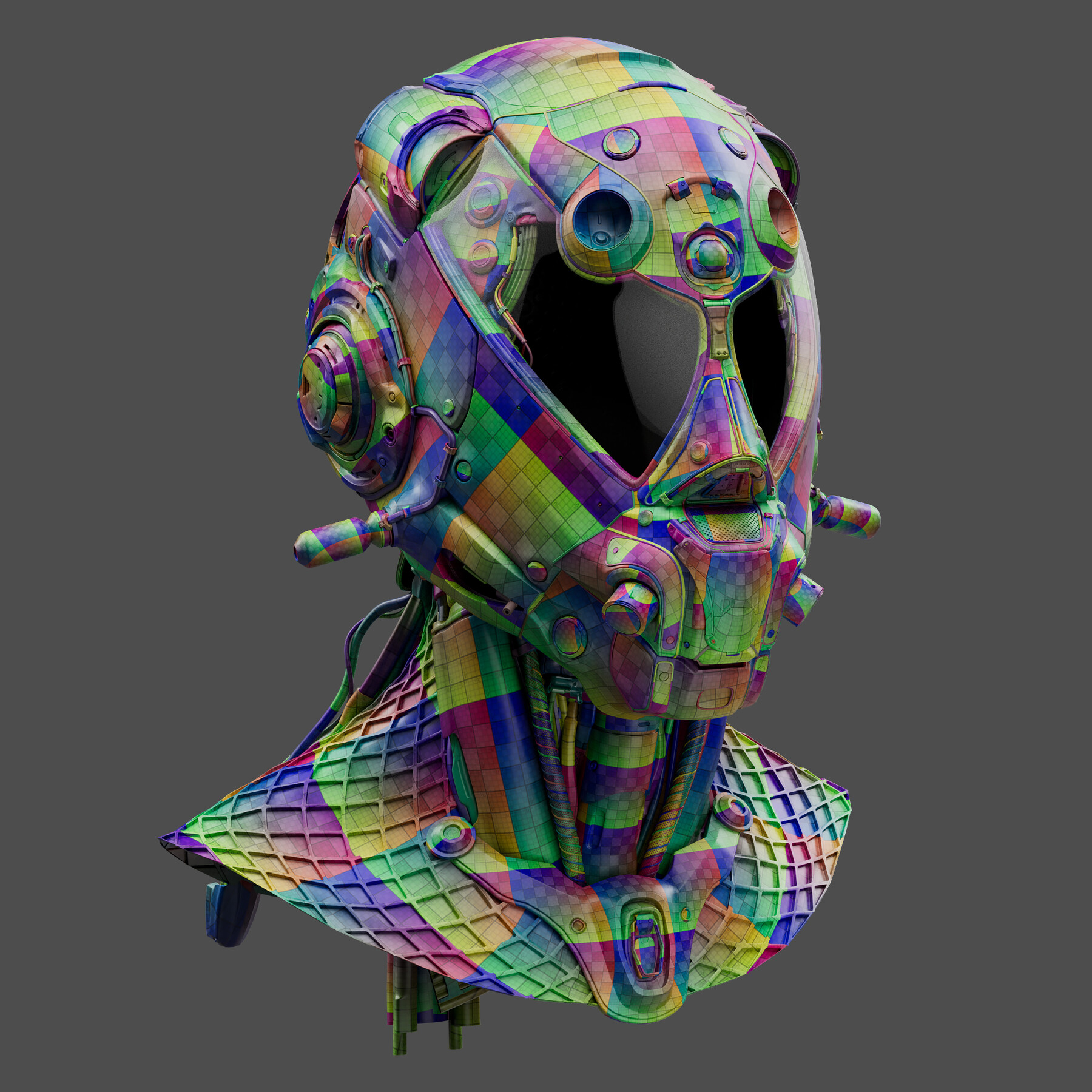 ArtStation - Realistic Cyberpunk Helmet | Resources