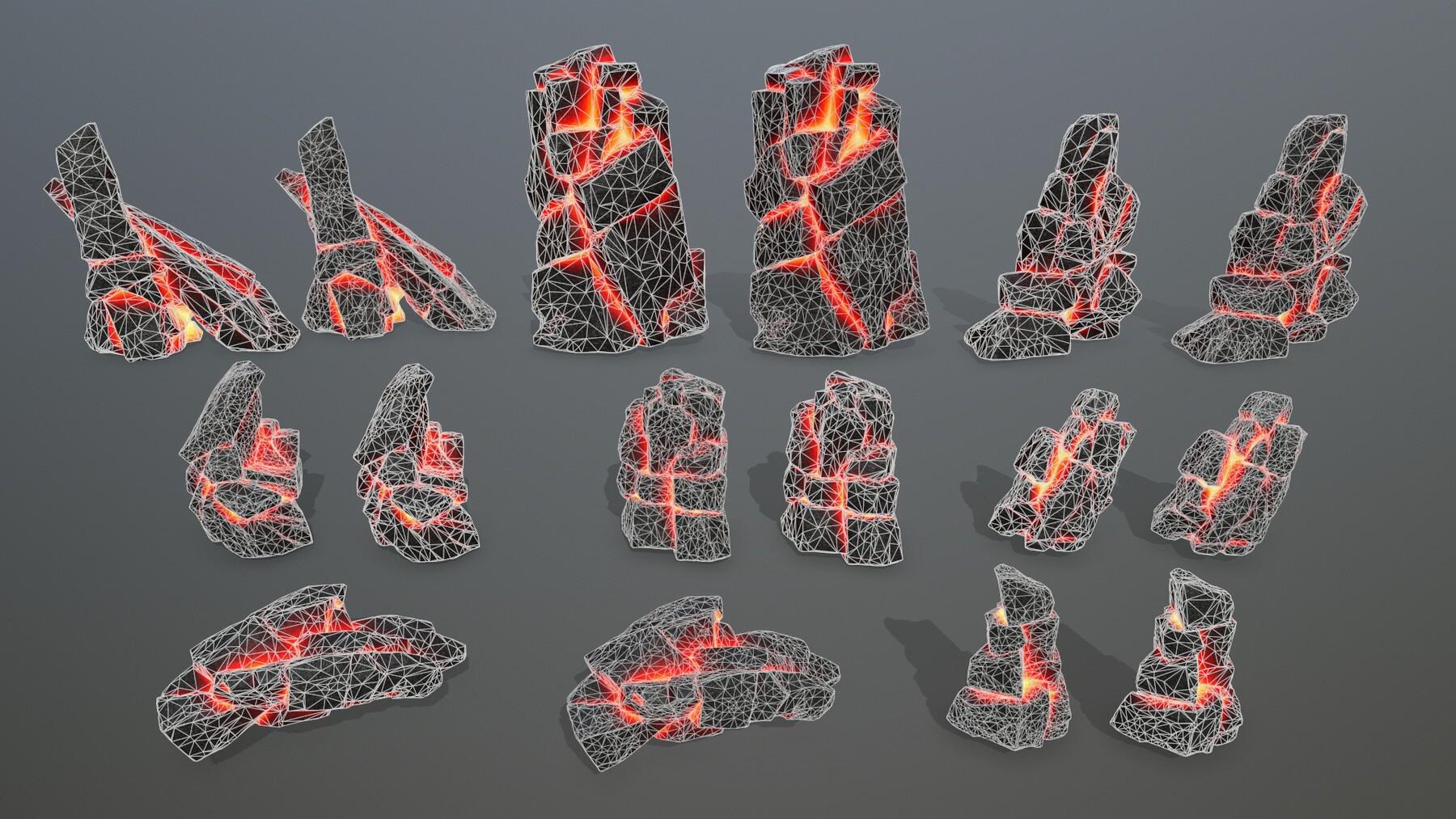 ArtStation - lava rocks | Game Assets