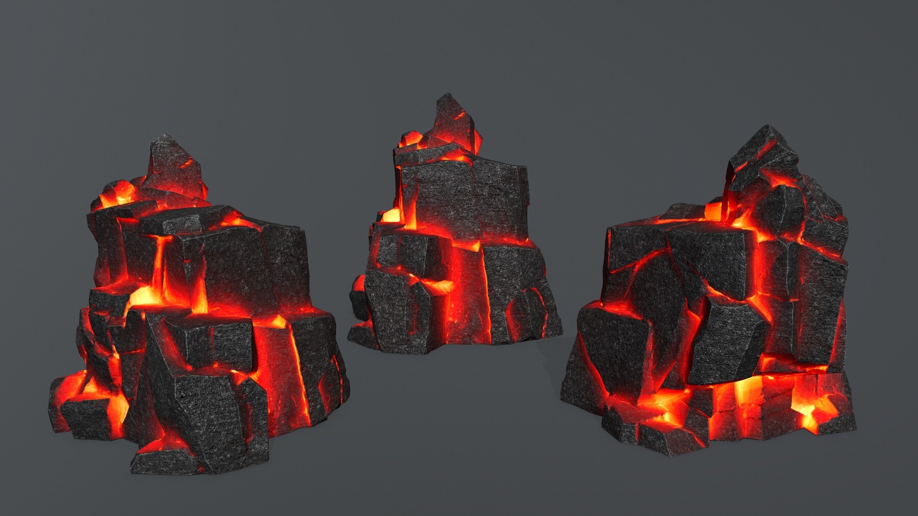 ArtStation - lava rocks 2 | Game Assets