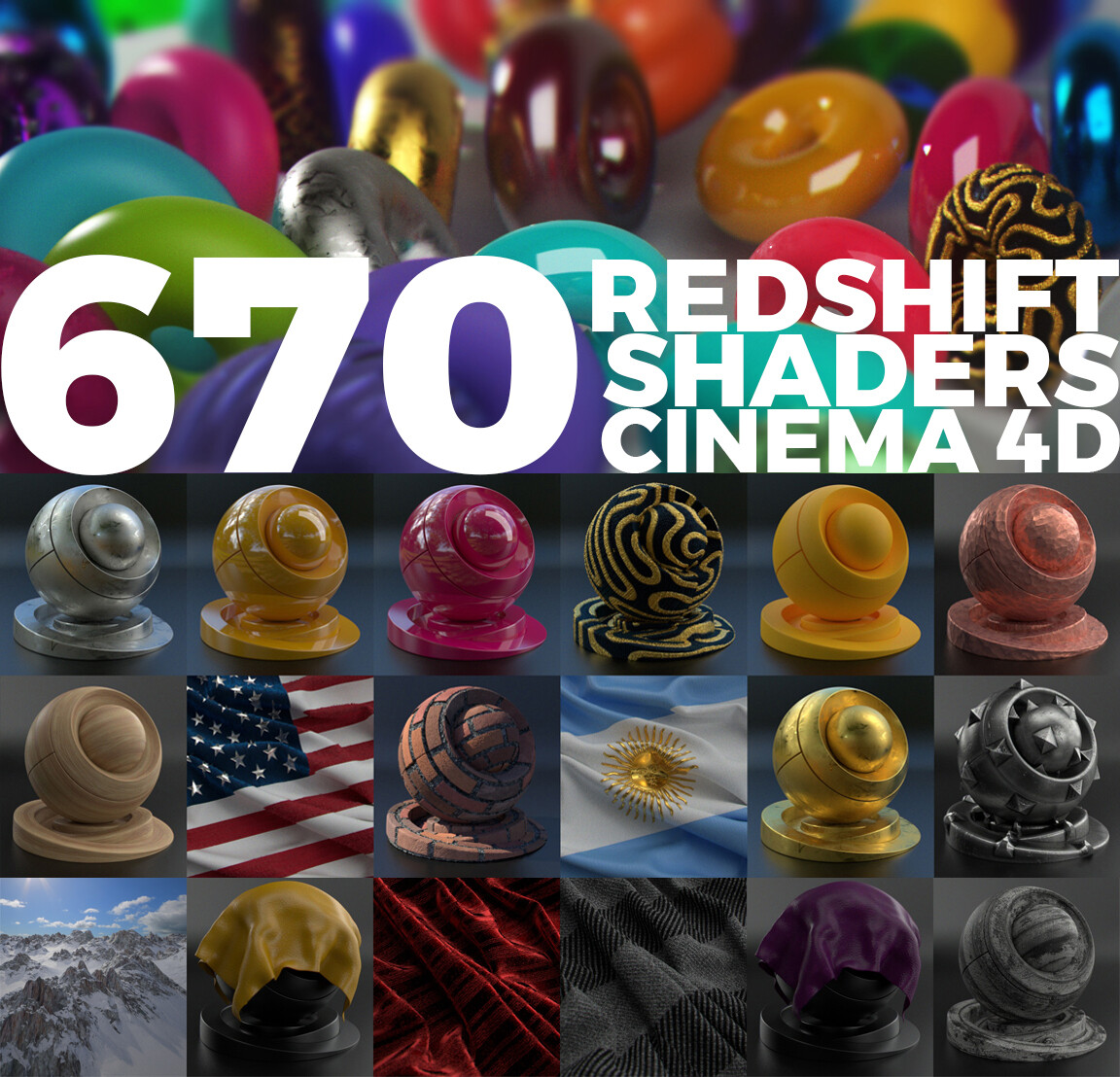 ArtStation - 670 Redshift Shader to Cinema 4d v3 | Resources